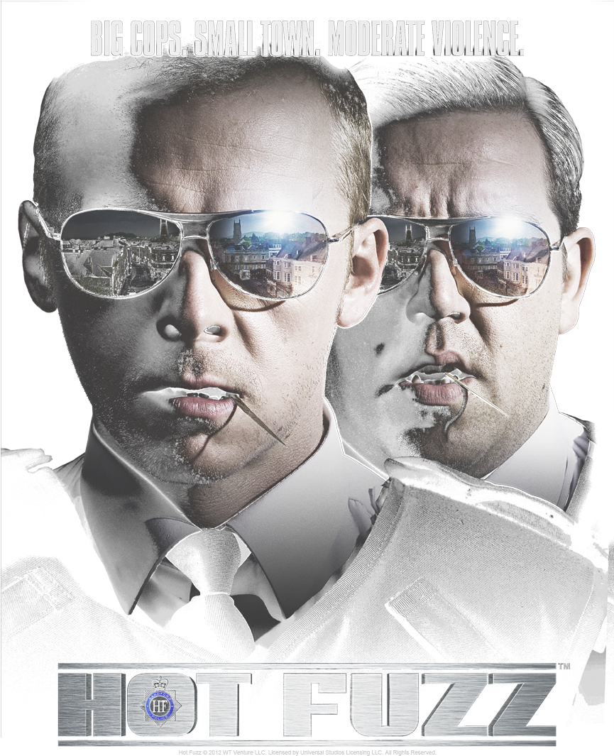 Download Hot Fuzz Big Cops Men's Regular Fit T-shirt - Full Size PNG ...