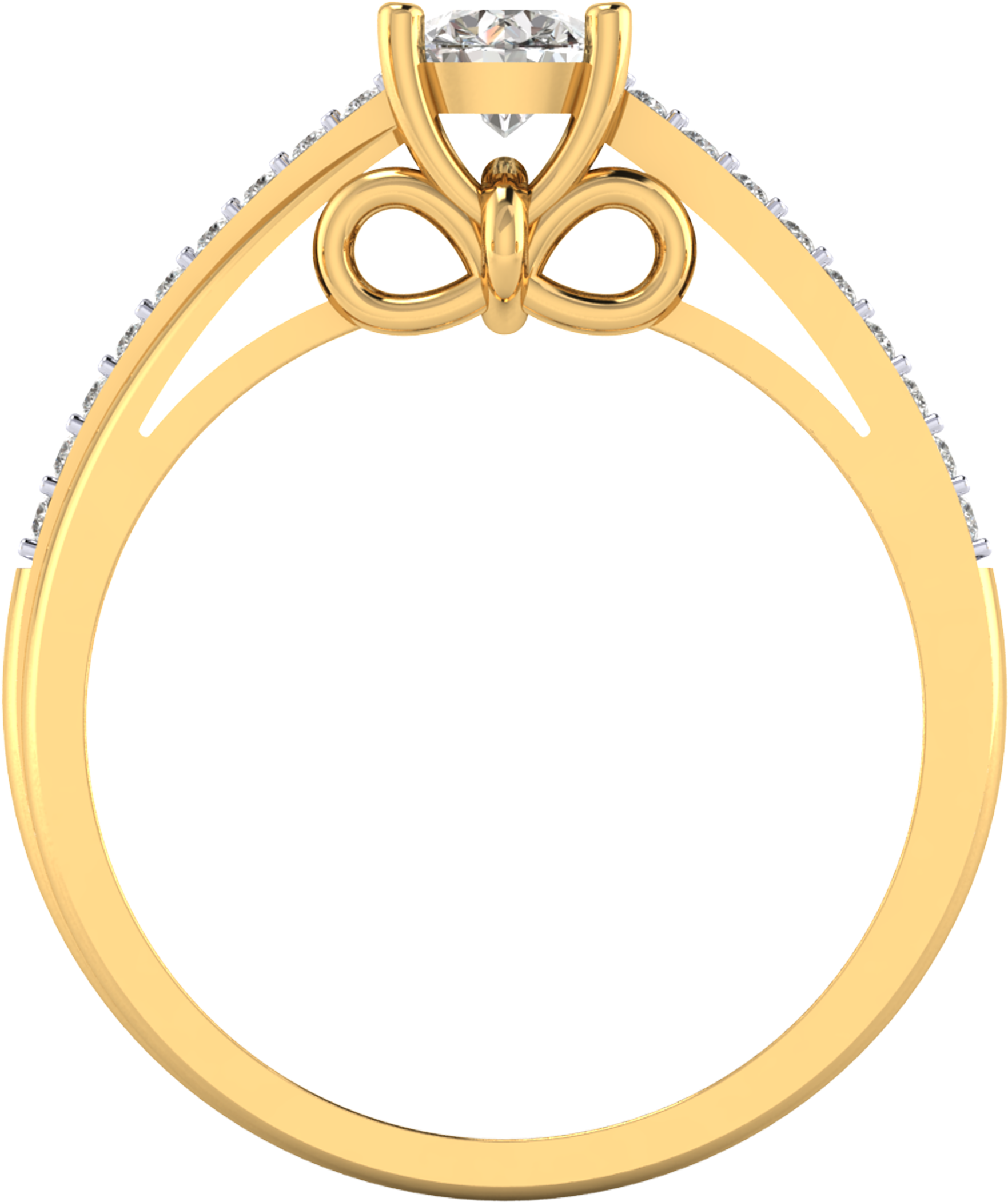 Download The Knot Diamond Studded Diamond Ring - Full Size PNG Image ...