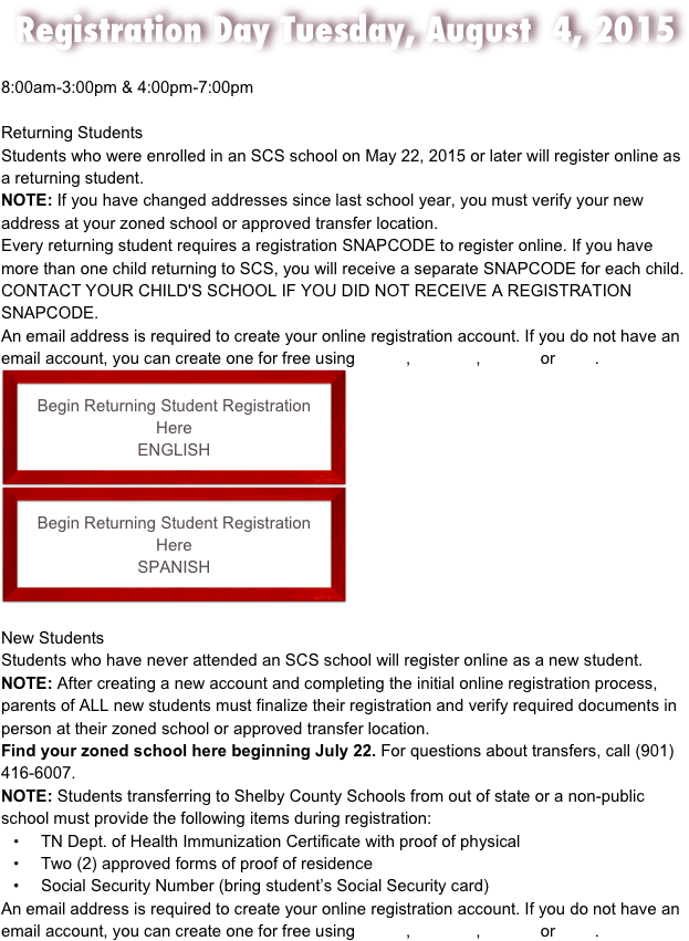 Download Registration Day Tuesday, August 4, 2015 - Full Size PNG Image ...