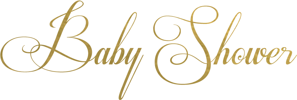 Download Transparent Baby Shower Text Png - Gold Baby Shower Title - PNGkit