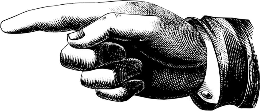 Download Vintage Finger Pointing Png - Old Fashioned Pointing Hand ...