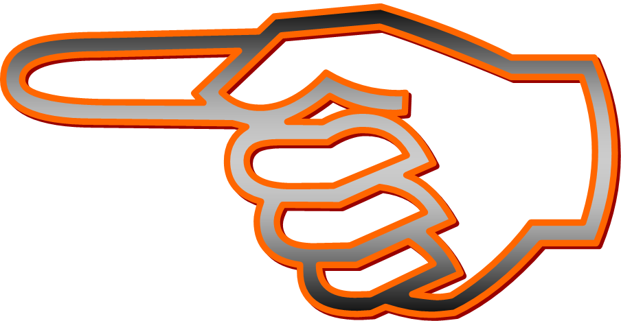 Download Finger Pointing - Orange - Full Size PNG Image - PNGkit