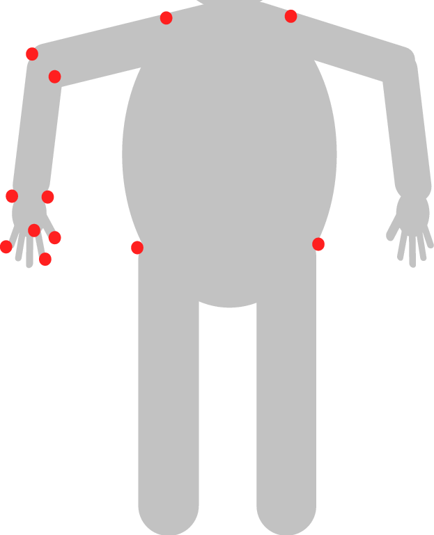 Download The Sketch Shows The Marker Position On The Human Body - Full ...