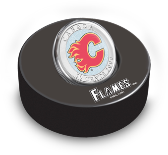 Download Calgary Flames® Hockey Coin Puck - 2009 Nhl Puck & 50 Cent ...