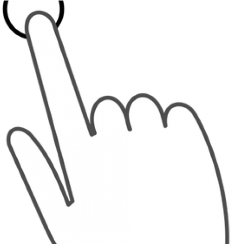 Finger Pressing Button Clipart Black