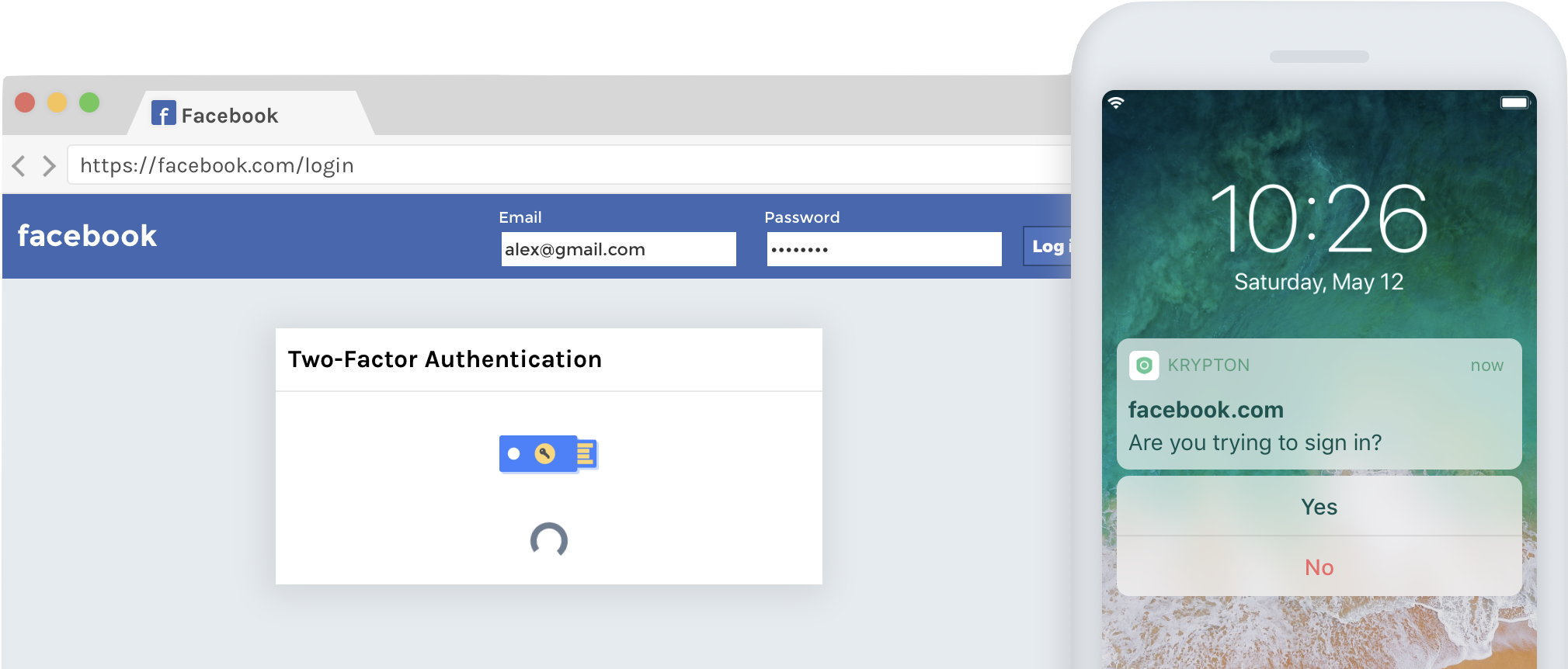 Download Login With Facebook Png - Full Size PNG Image - PNGkit