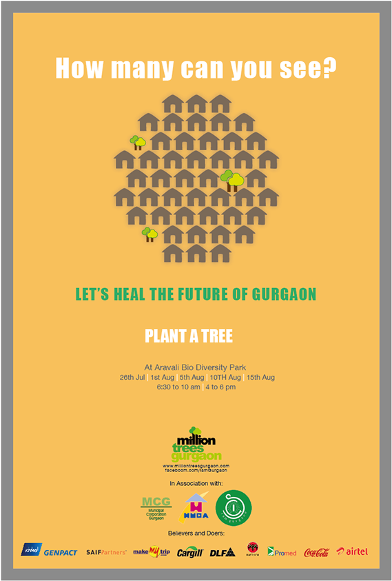 Download Million Trees Gurgaon Campaign And Posters - Full Size PNG ...