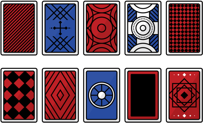Download Playing Card Back Vectors - Backside Of Playing Cards - Full ...