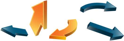 Download Allarrowscomp - 3d Wind Arrow - Full Size PNG Image - PNGkit