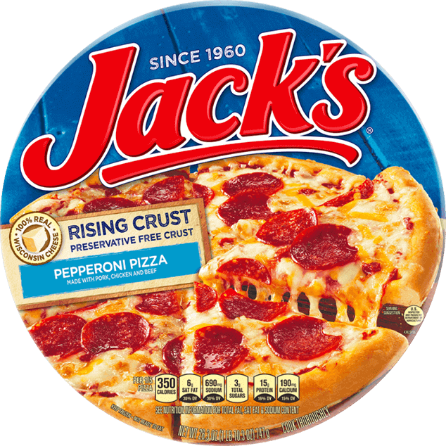 Download Jack's Rising Crust Pepperoni Frozen Pizza - Full Size PNG ...