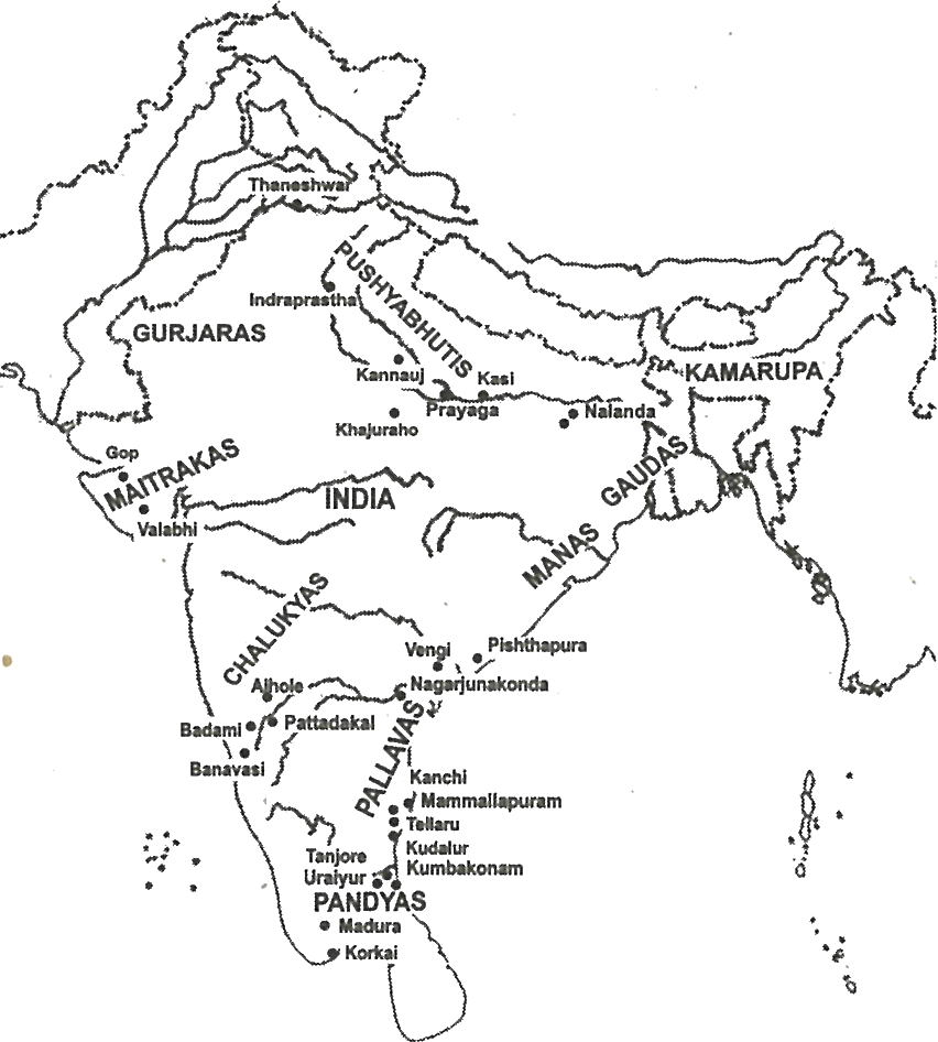 Download Map Showing Kingdoms Of India - Full Size PNG Image - PNGkit