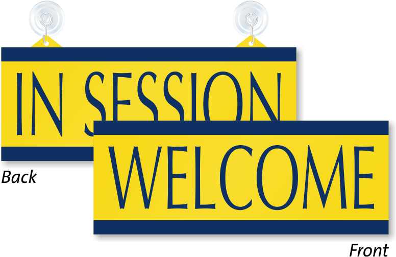 Download Welcome/in Session Double Sided Sign With Suction Cups - Full ...