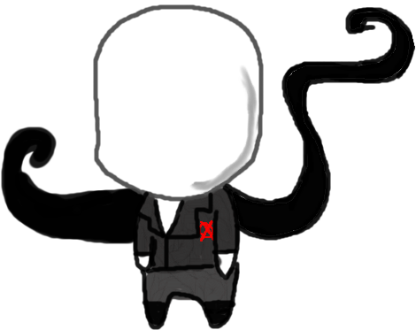 Download Drawn Slender Man Chibi - Illustration - Full Size PNG Image ...