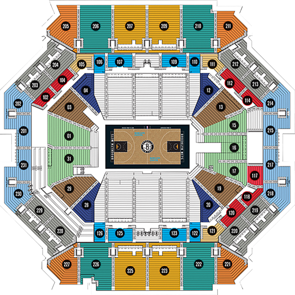 Download General Seating Map - Barclays Center - Full Size PNG Image ...