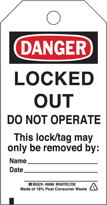 Download Brady Lockout Tag - Full Size PNG Image - PNGkit