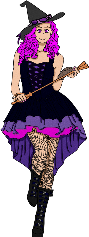 Download Bruja/witch Angelica Pintada/painted - Full Size PNG Image - PNGkit