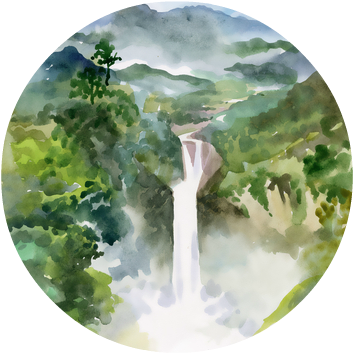 Download Tampa Area Birth Doula Care - Watercolor Waterfall In Mountain ...
