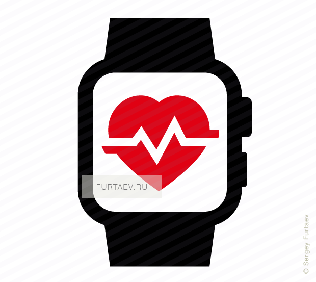 Download Vector Icon Of Smart Watch With Heart Beat On Screen - Smart ...