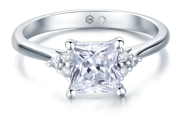 Download Bronte Princess-cut Diamond Engagement Ring - Full Size PNG ...