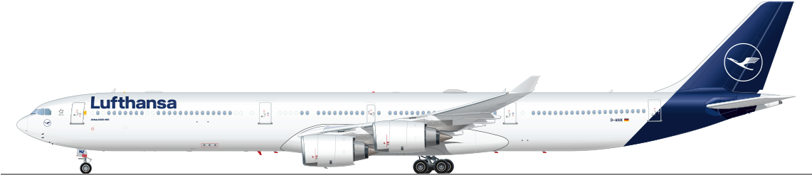 Download Airbus 340-600 - Full Size PNG Image - PNGkit