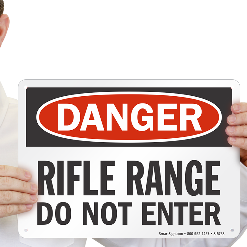 Download Rifle Range Do Not Enter Danger Sign - Full Size PNG Image ...