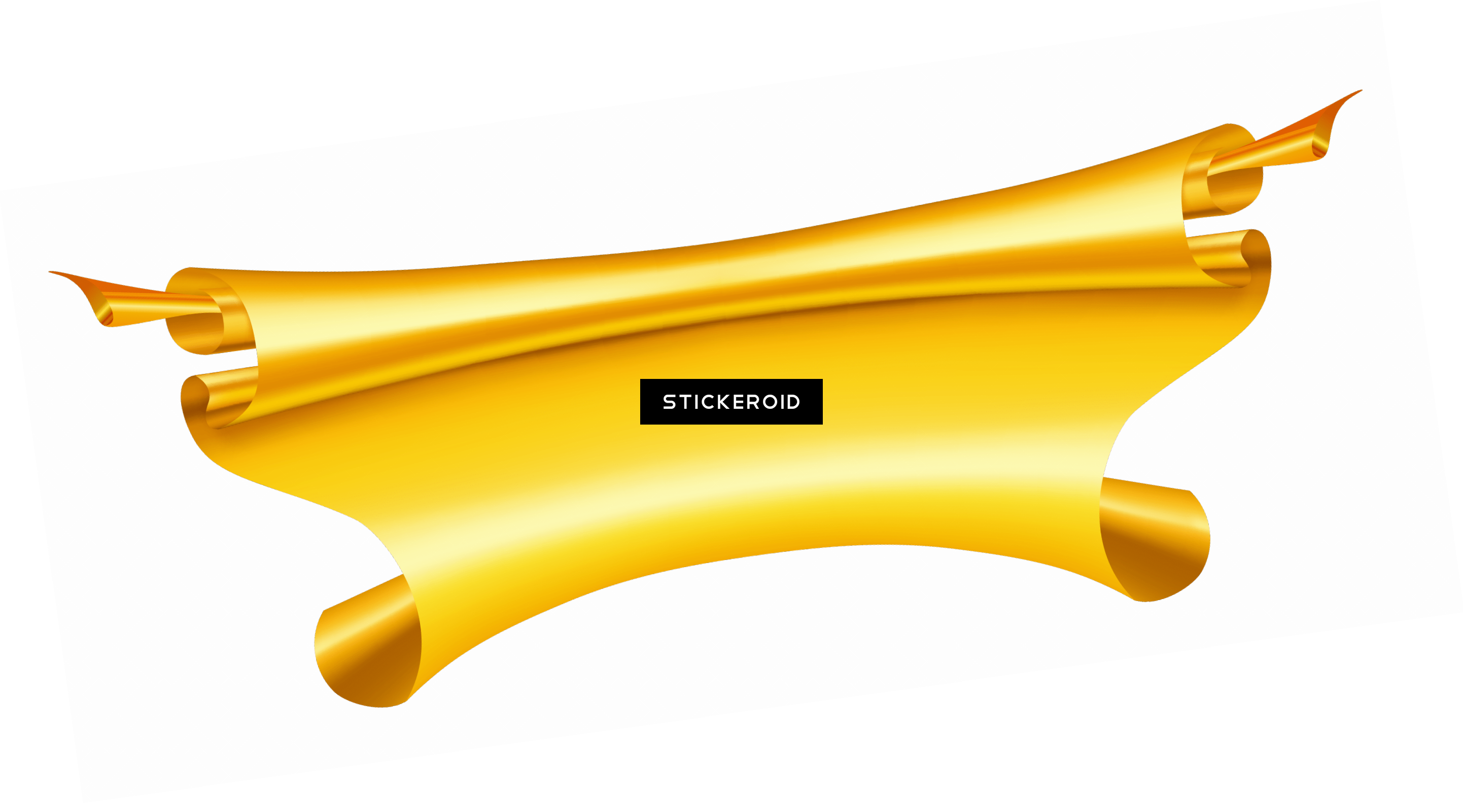 Download Golden Yellow Ribbon - Full Size PNG Image - PNGkit