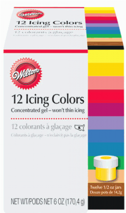 Download Wilton 12 Icing Colors Set - Full Size PNG Image - PNGkit