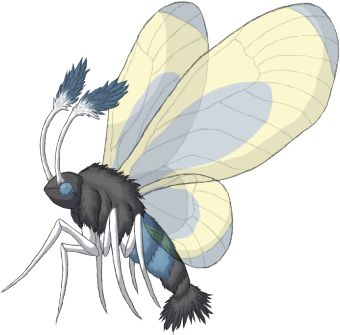 Download Bug Pokemon Shiny Mothim - Full Size PNG Image - PNGkit