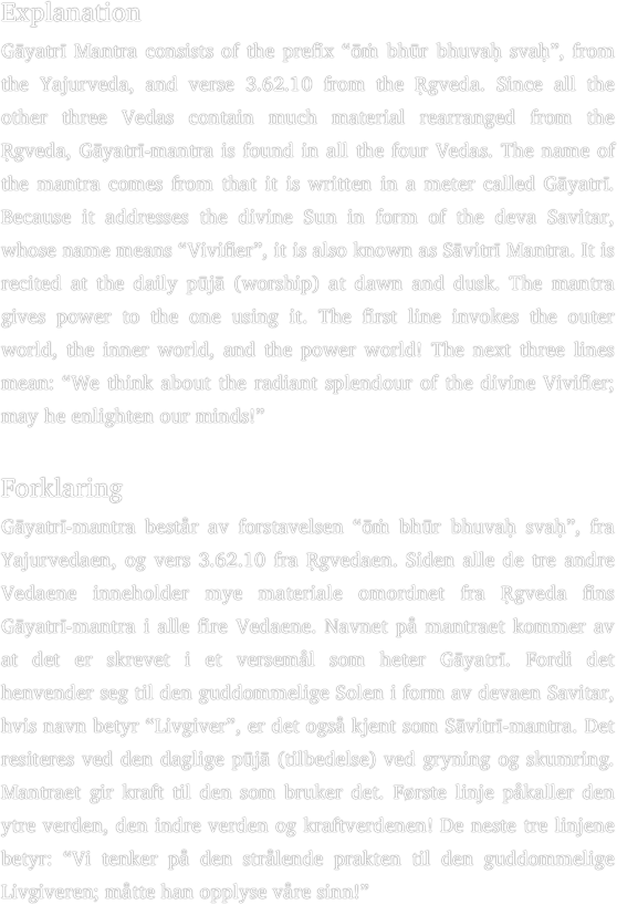 Download Explanation Gāyatrī Mantra Consists Of The Preﬁx “ōṁ - Full ...