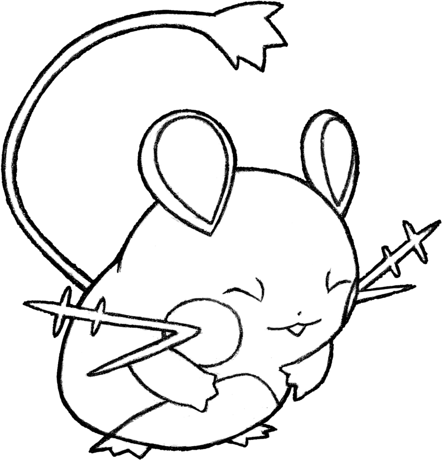 Download Dedenne Pokemon Drawing - Full Size PNG Image - PNGkit