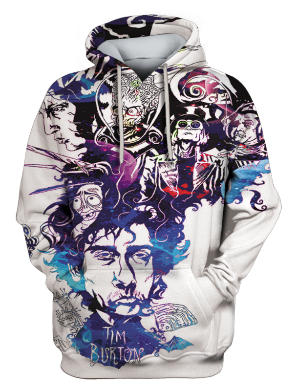 Download 3d Tim Burton And His Characters Full Print T Shirt - Full ...