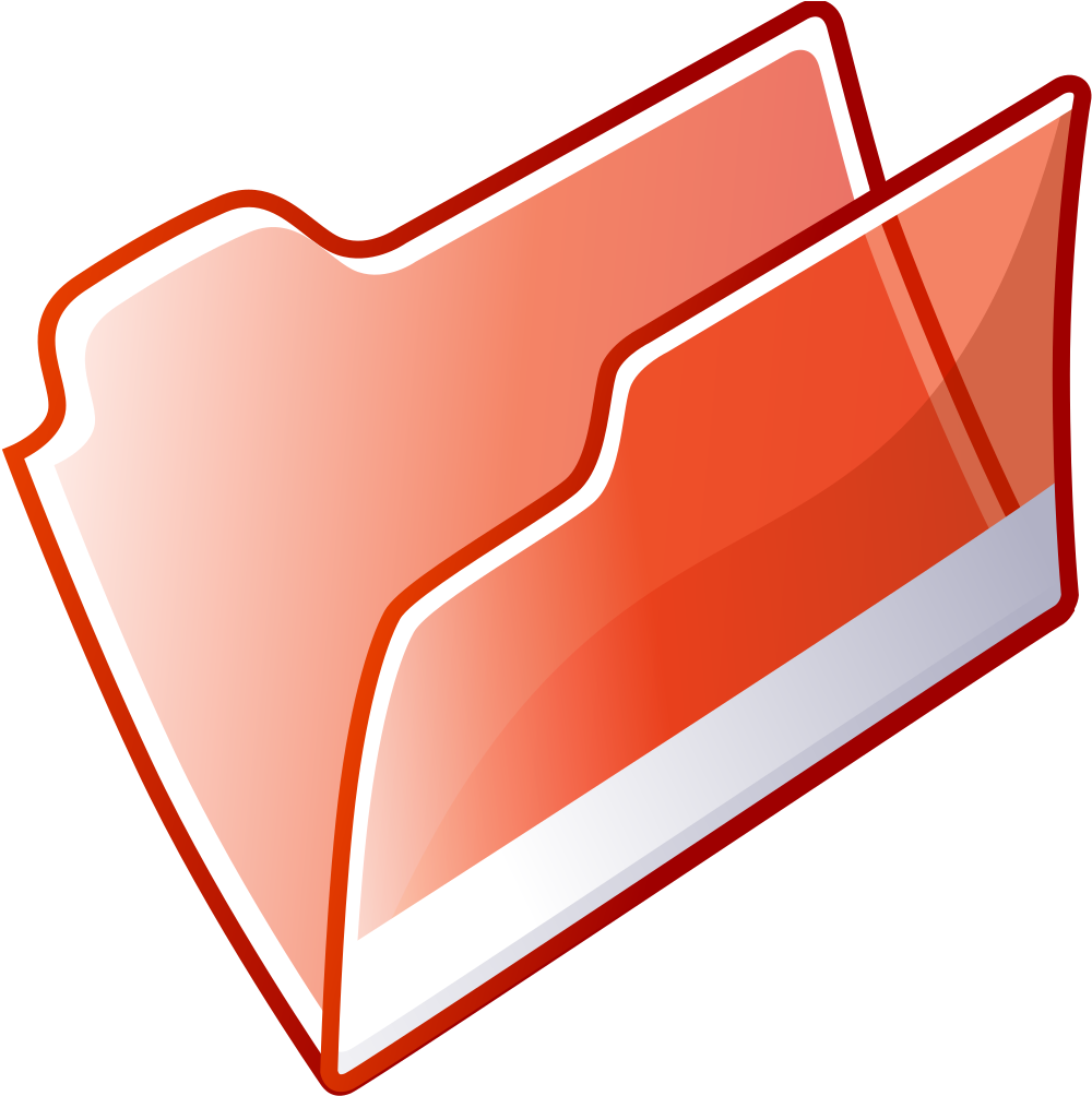 Download Crystal128 Folder Red Open - Full Size PNG Image - PNGkit