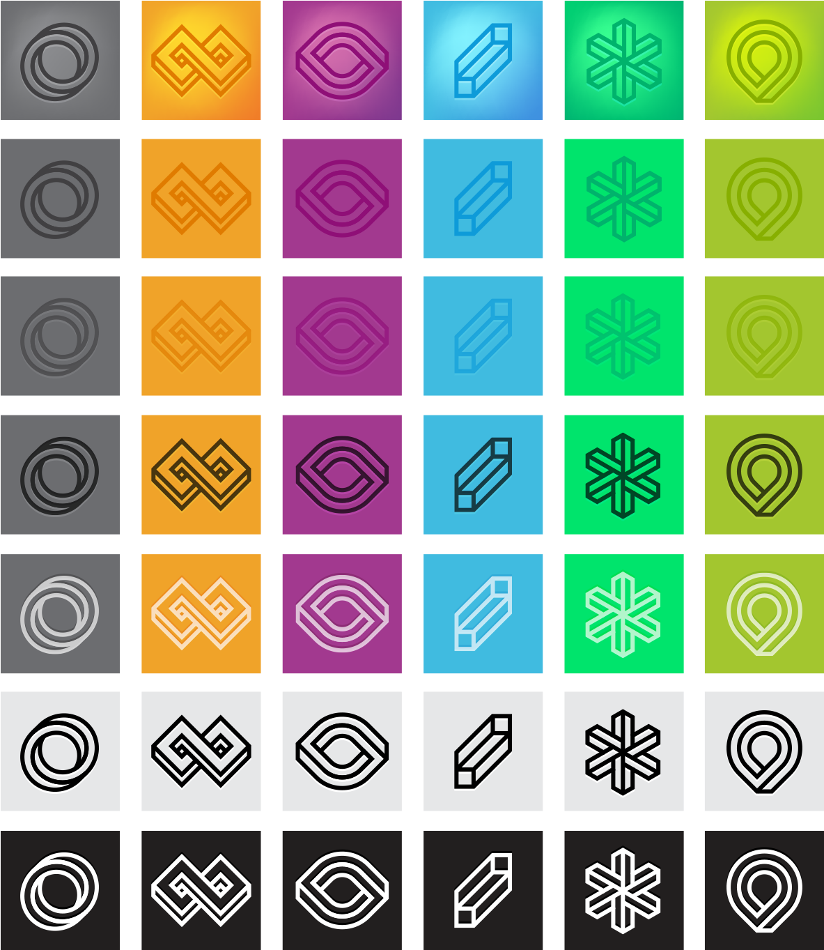 Download Full Set Of Icons In Different Version That Are Used - Full ...