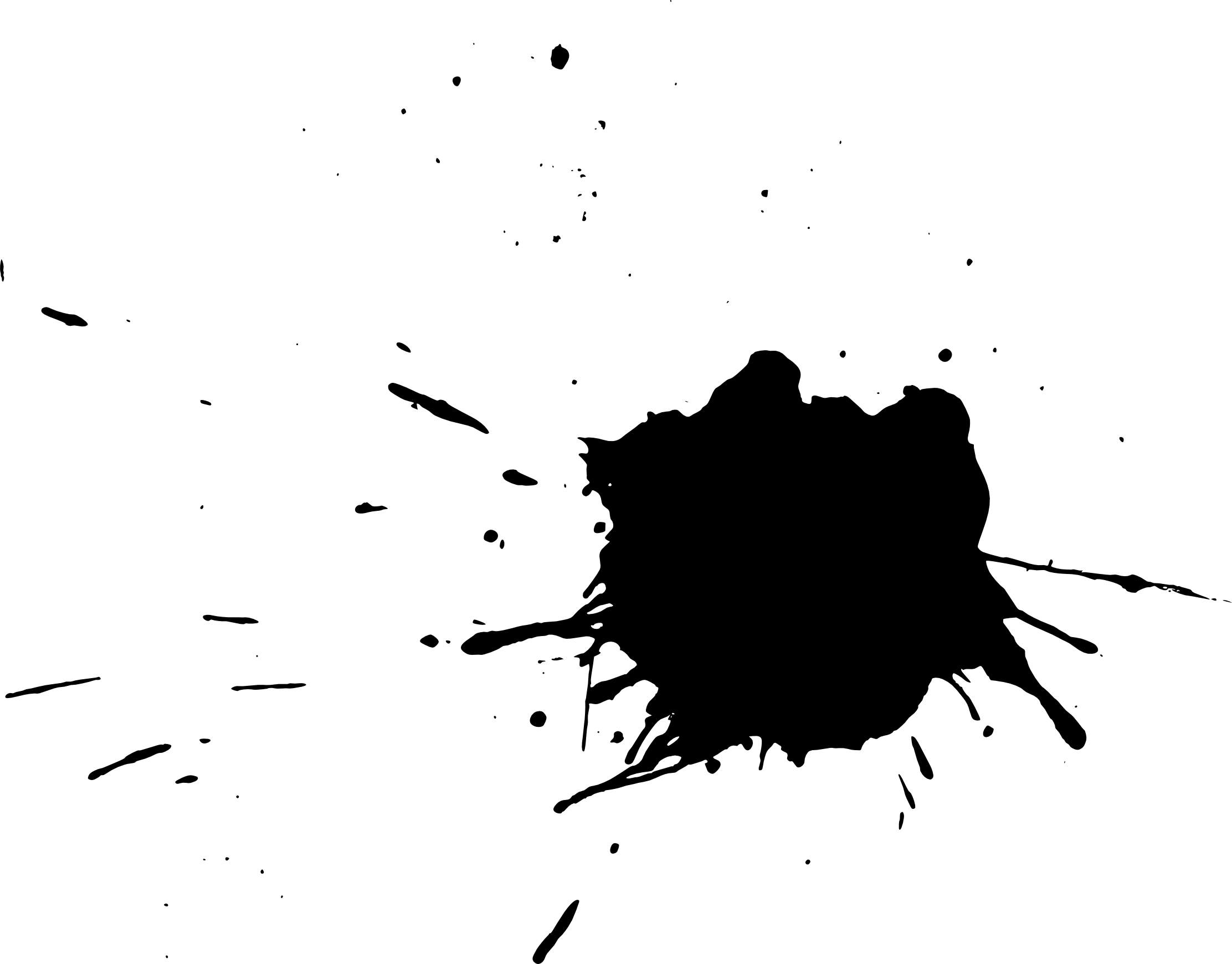 Download Transparent Black Splatter Paint Png For Kids - Portable ...