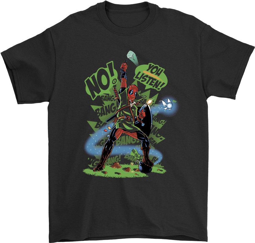 Download Mashup Deadpool And Link Legend Of Zelda Shirts - Om Band ...