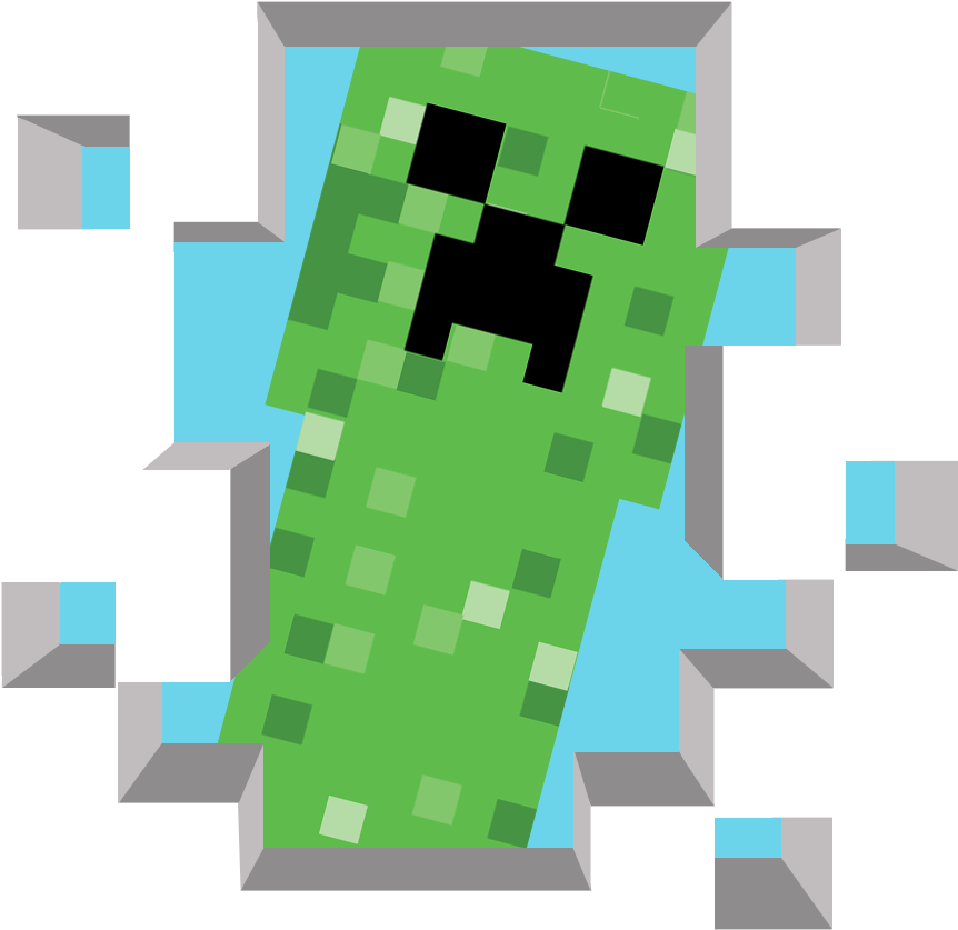 Download Minecraft Clipart Transparent - Transparent Background Creeper ...