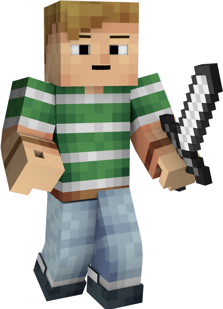 Download Transparent Minecraft Character Fivius S Character Render ...