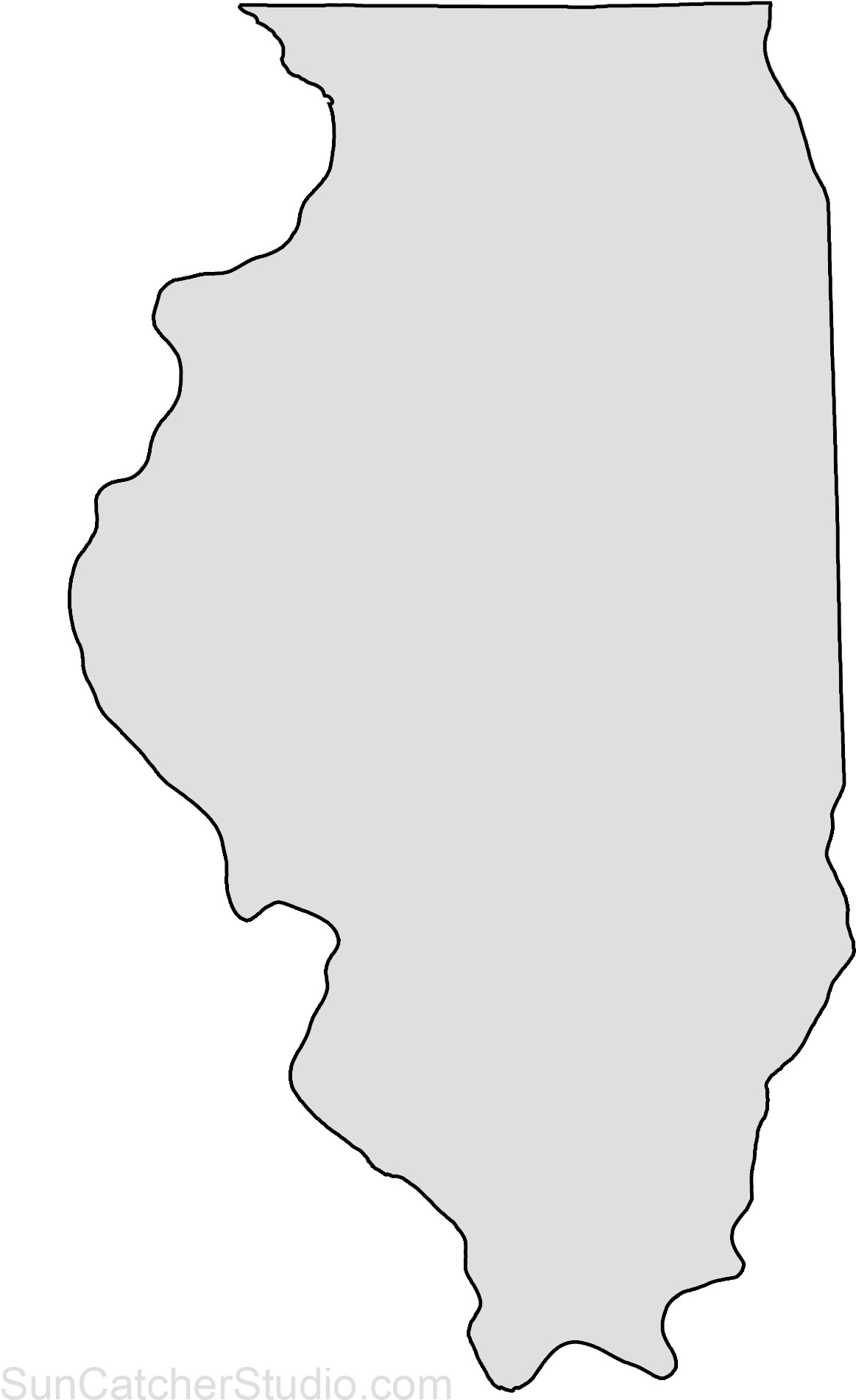 Download Illinois Map Outline Shape State Stencil Clip Art Scroll ...