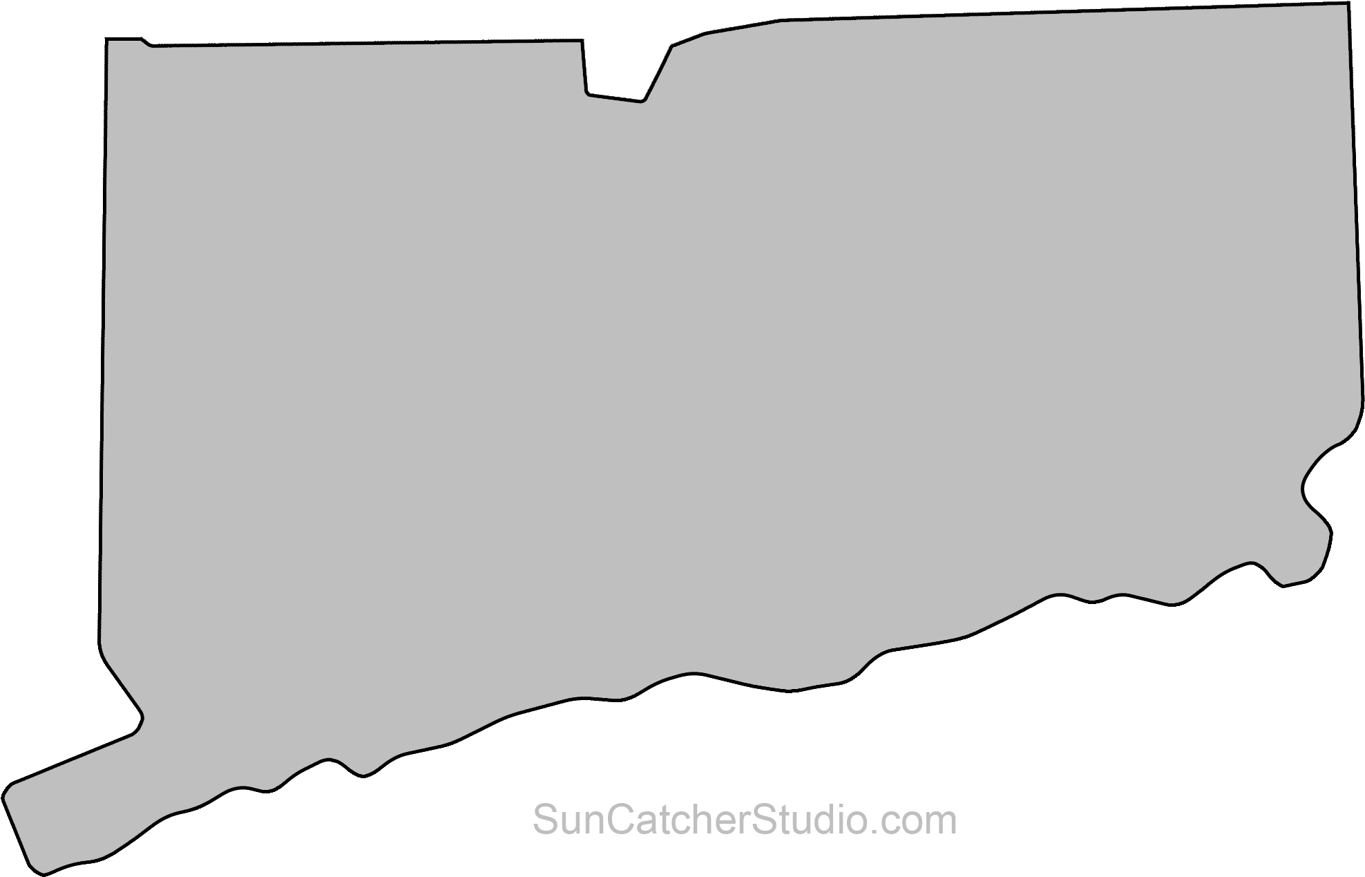 Download State Outlines - Png Map Of Connecticut - Full Size PNG Image ...