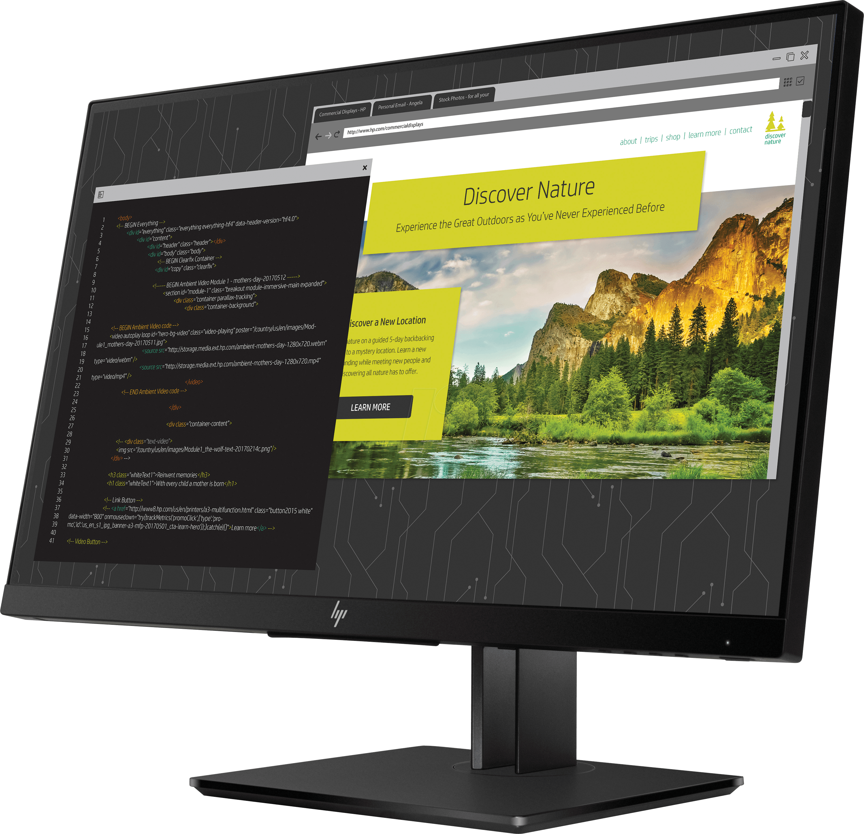 Download 60cm Monitor, 1080p, With Pivot, Eec A Hewlett Packard - Full ...