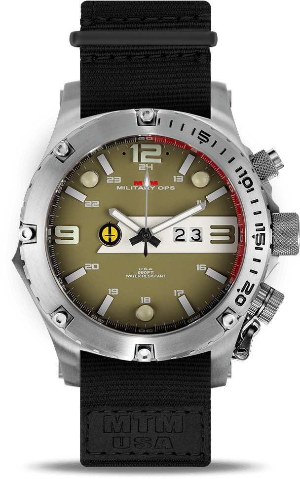 Download Mtm Special Ops Men's Vulture Green Dial Titanium Military ...