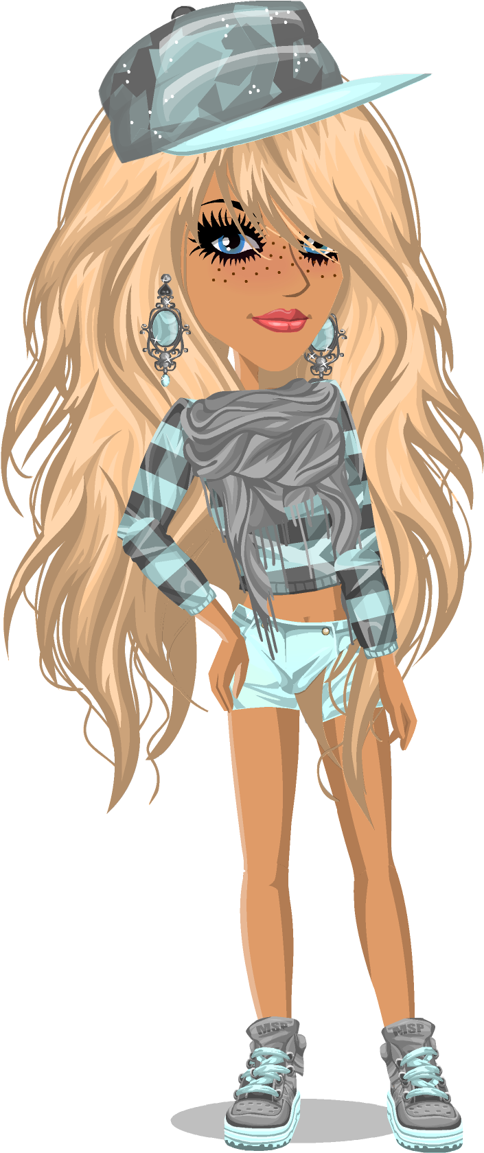Download Msp Girly Grey And Green - Msp Characters No Background - Full ...