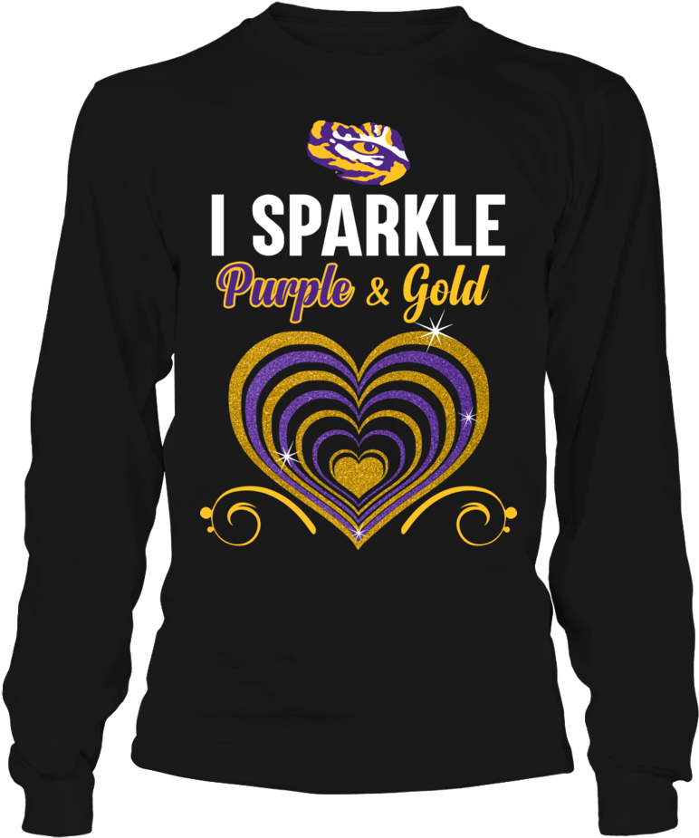 Download I Sparkle Purple Gold Lsu Tigers Shirt - Hurricane Heart ...