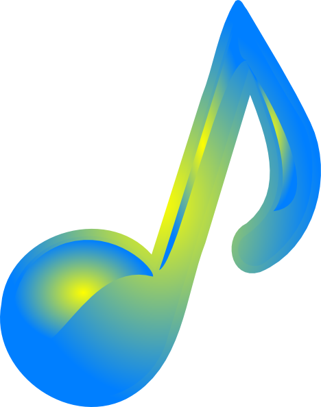 Download Blue Yellow Music Note Svg Clip Arts 468 X 594 Px - Full Size ...