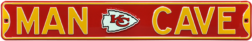 Download Kansas City Chiefs “man Cave” Authentic Street Sign - Man Cave ...