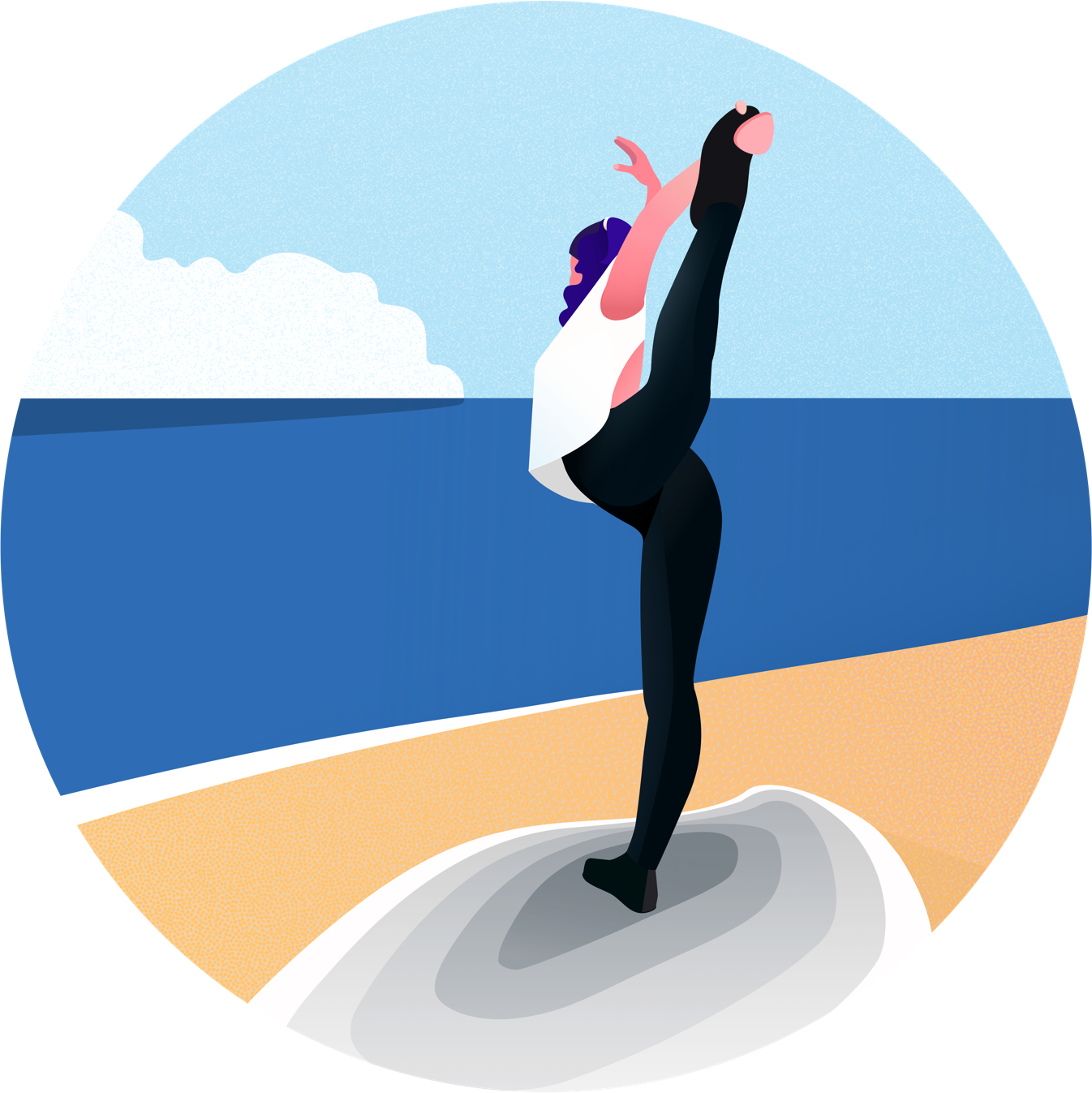 Download A Graceful Lady Striking Pose Next To - Illustration - Full ...