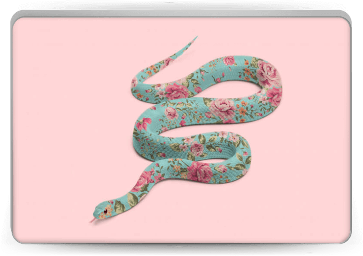 Download Floral Snake Skin Laptop - Full Size PNG Image - PNGkit