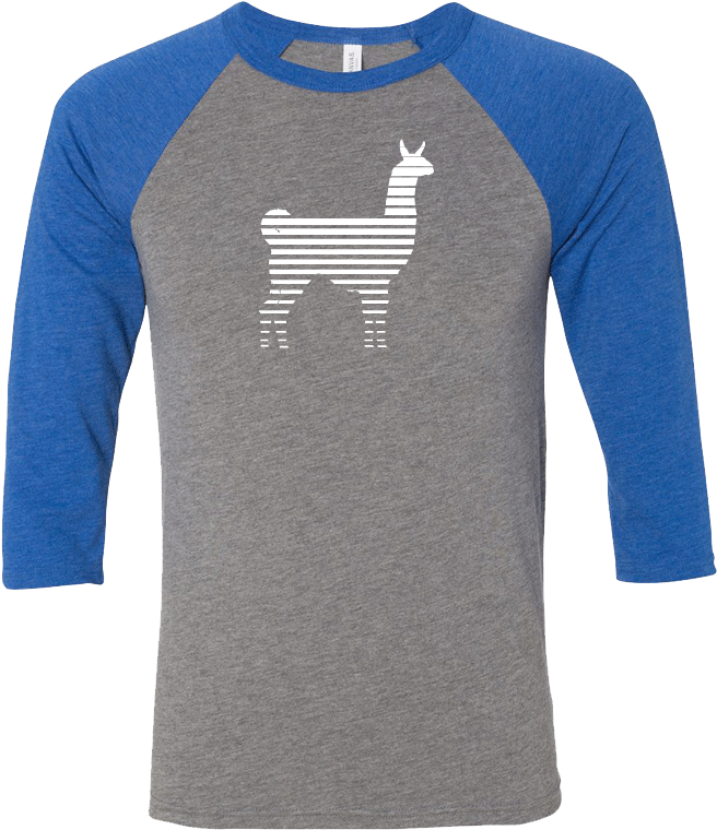 Download Gradient Llama Baseball Tee - Full Size PNG Image - PNGkit