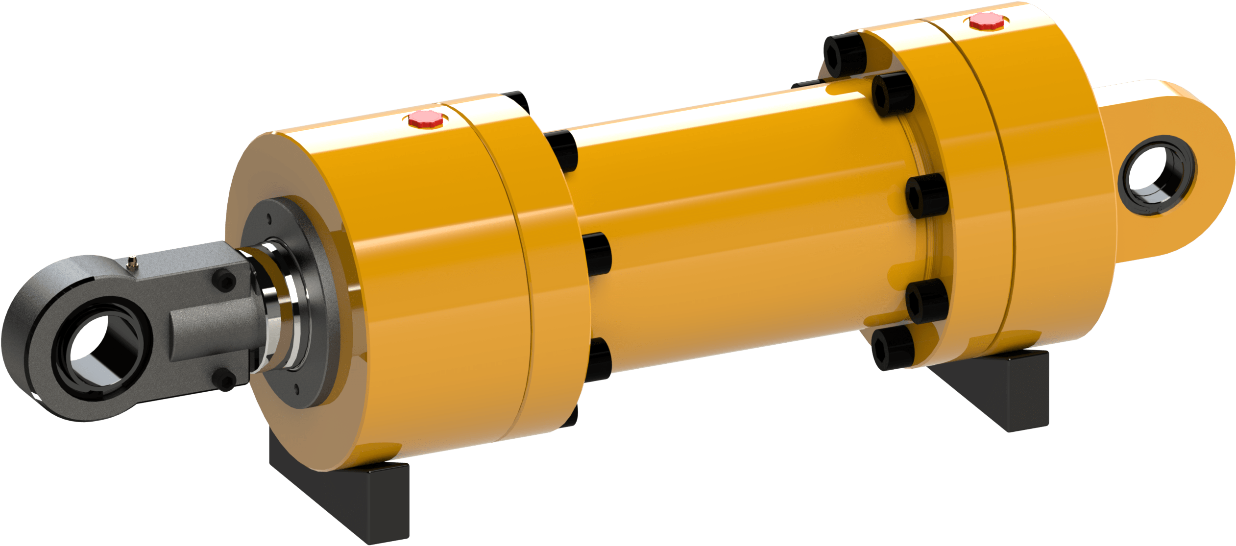 Download Transparent Bolted Construction Cylinder Painted - Hydraulic ...
