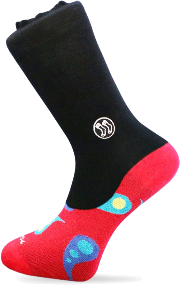 Download Homeless Paisley Red Office Combo Sock - Full Size PNG Image ...